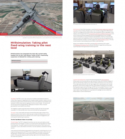 Shephard Military Training Issue 1 2022 Advertorial | MVRsimulation